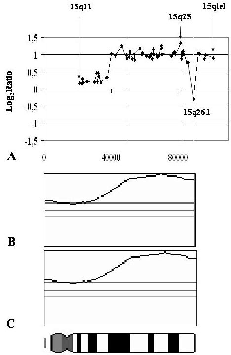 Comparison Of The Alterations Of Chromosome 15 Detected By Array And