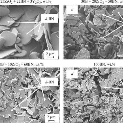 Micrographs Of The Fracture Surface Structure In Shs Ceramics A