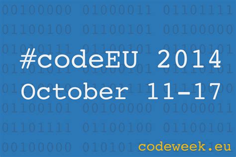 The Digital Teacher Are You Ready To Code At School Eu Code Week 2014