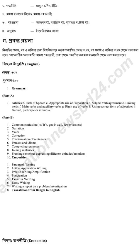 NTRCA Teacher Registration Exam Syllabus School Level