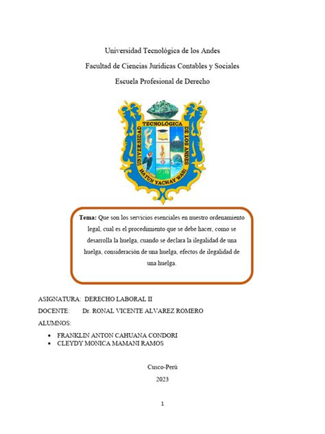 Concepto De Servicios Esenciales Pdf Derecho Laboral Sindicato