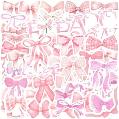 60pcs Coquette Stickerspink Coquette Aesthetic Stickers