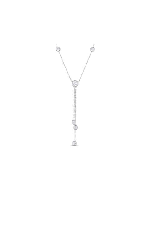 Roberto Coin Triple Bezel Drop Necklace Simmons Fine Jewelry