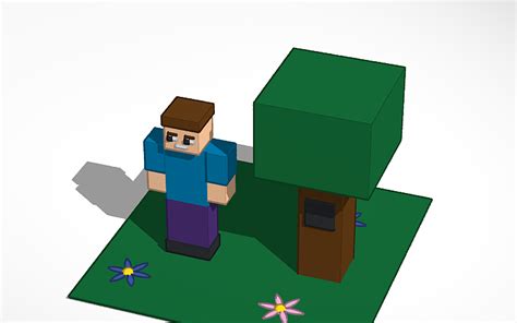 3d Design Персонаж Майнкрафт Tinkercad