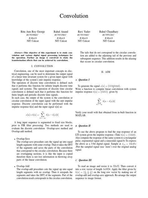 Dsp Exp2 Pdf Discrete Fourier Transform Convolution