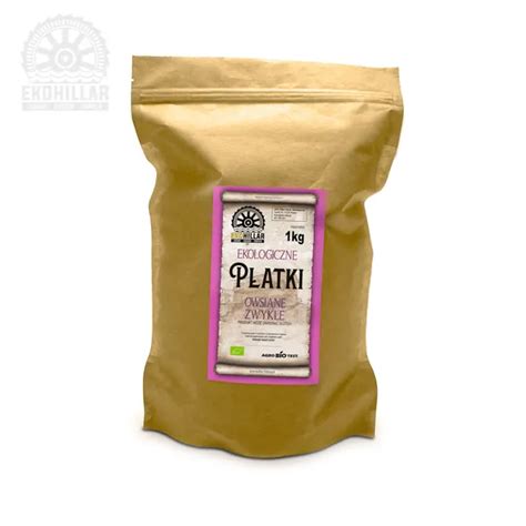 Płatki Owsiane zwykłe 1 kg Ekologiczne Eko Hillar młyn wodny