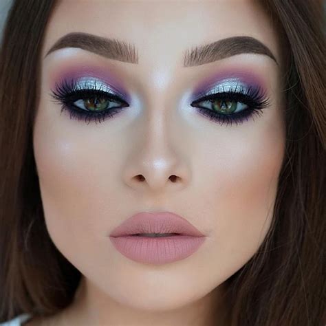 Purple And Silver Halo Eyes And Nude Lips 💗💜💗 Eyes
