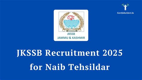 Jkssb Naib Tehsildar Recruitment 2025 Apply For 75 Posts Salary Up To