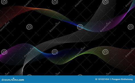 Rainbow Curve Elements Isolated On White Background Cartoon Vector