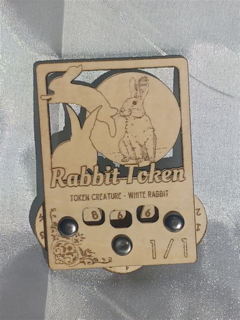 3 Digit 0 999 Rabbit Token Counter Mtg Wood Proxy Etsy