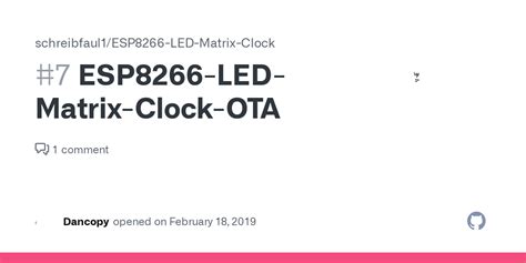 esp8266 led matrix clock ota · issue 7 · schreibfaul1 esp8266 led