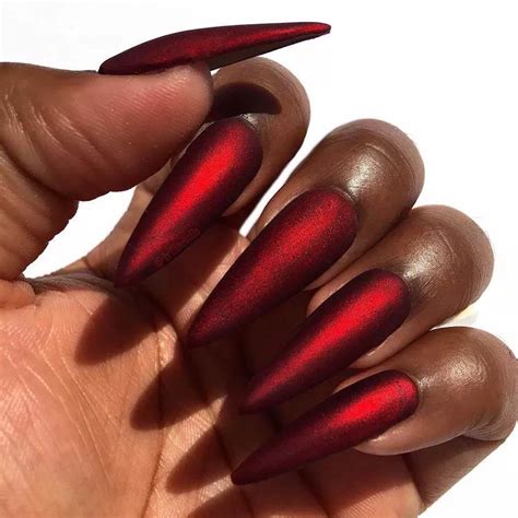 30 Sexy Dark Red Nails Perfect For Winter