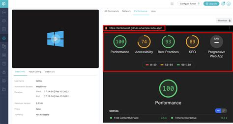 How To View Lighthouse Performance Metrics Lambdatest