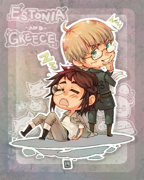 Aph Hetalia Estonia And Greece Hetalia Hetalia Fanart Hetalia Estonia