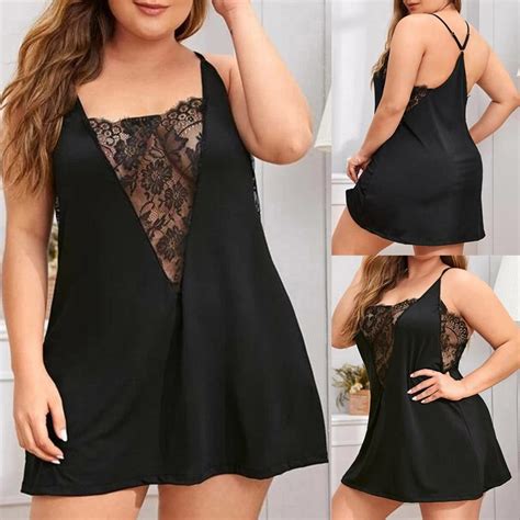 Sexy Frauen Dessous Plus Größe Sexy Damen Spitze Nachthemd Nachtwäsche
