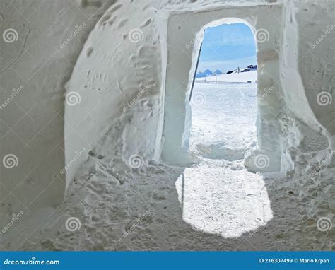 Tunnel Dug Through Deposits Of Fresh Snow Above The Glacier Du Sex
