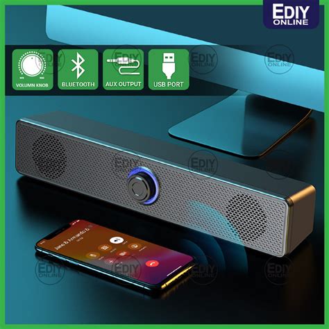 Multimedia Usb Audio Speaker Amplifier Soundbar Subwoofer Bluetooth Wooden Mp Music Player Fm