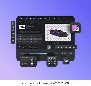 Raster Graphics Editor Toolbar Software Creating Stock Vector Royalty