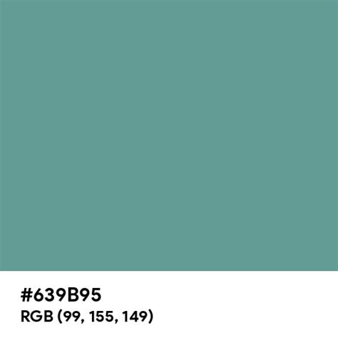 Goose Pond Green Color Hex Code Is 639b95