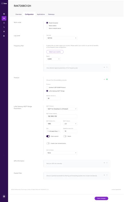 Rak7268v2rak7268cv2 支持的lora网络服务器 文档中心
