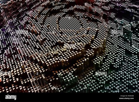 Colorful 3d Rendering Abstract Block Geometric Structure Shape Composition For Web Page