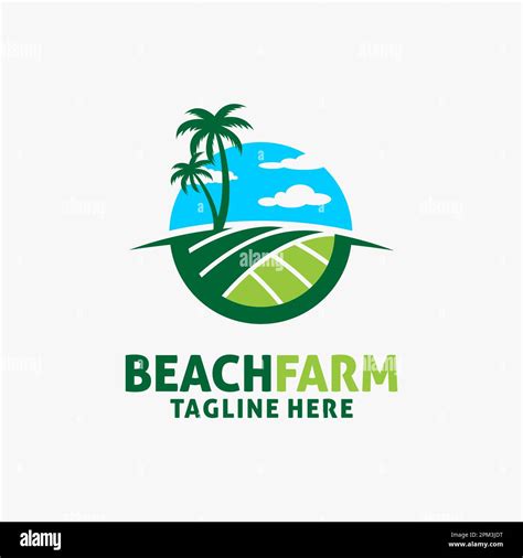 Beach Farm Logo Design Stock Vector Image And Art Alamy