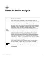 Week Factor Analysis Pdf Week Factor Analysis Key Concepts Things You Need To Know