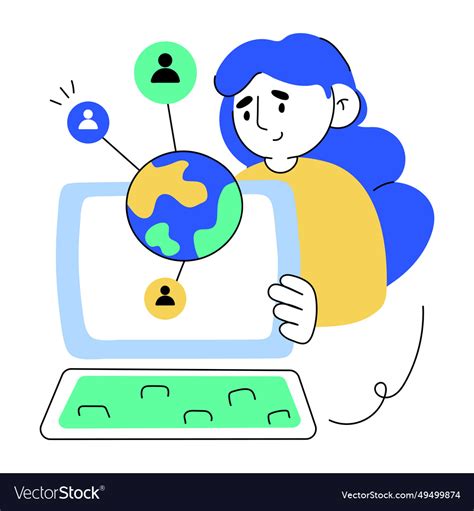 Global Network Royalty Free Vector Image Vectorstock
