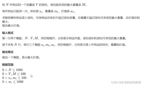 C解决0 1背包问题 Csdn博客