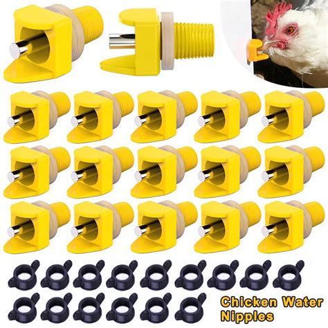 Chicken Waterer Nipples Horizontal Side Mount Chicken Nipple Waterer