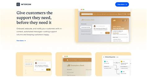 Saas Landing Page Example Features With Intercom