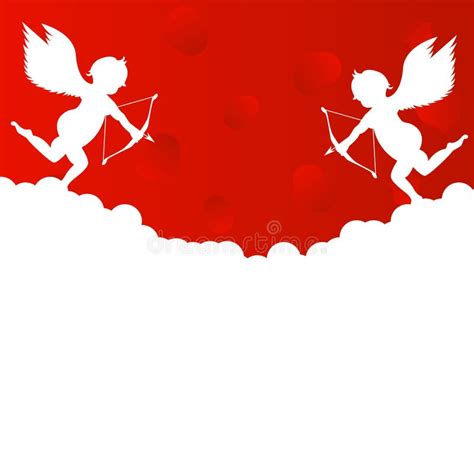 Cupids Silhouettes Stock Illustrations 75 Cupids Silhouettes Stock