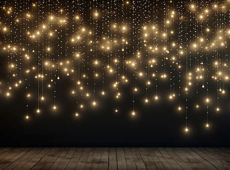 Premium Ai Image Abstract Christmas Lights On Black Background