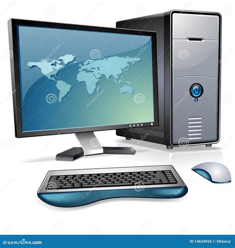 Computer System Stock Vector Illustration Of Screen 14654926