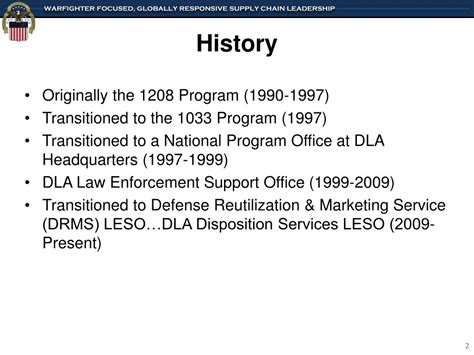 Ppt 1033 Program Overview Powerpoint Presentation Free Download Id