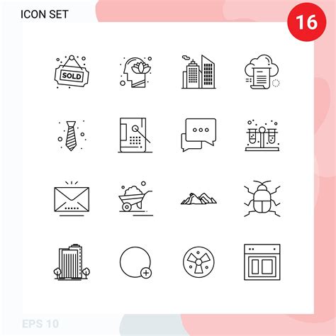 Set Of 16 Commercial Outlines Pack For Dress Cloud Mind Document File