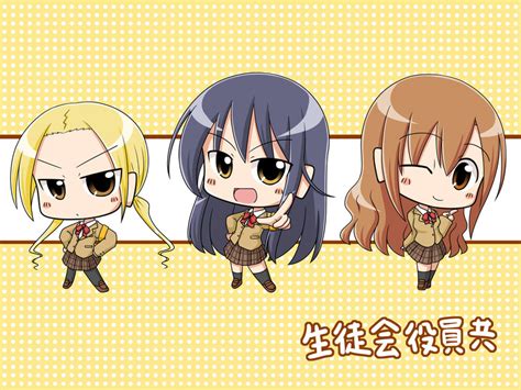 Hagimura Suzu Amakusa Shino And Shichijou Aria Seitokai Yakuindomo