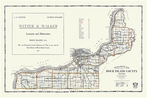 1905 Map Of Rock Island County Illinois Etsy