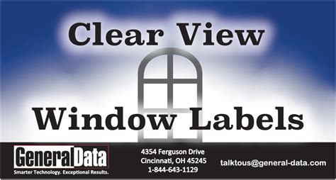 clear view window and door labels general data company inc