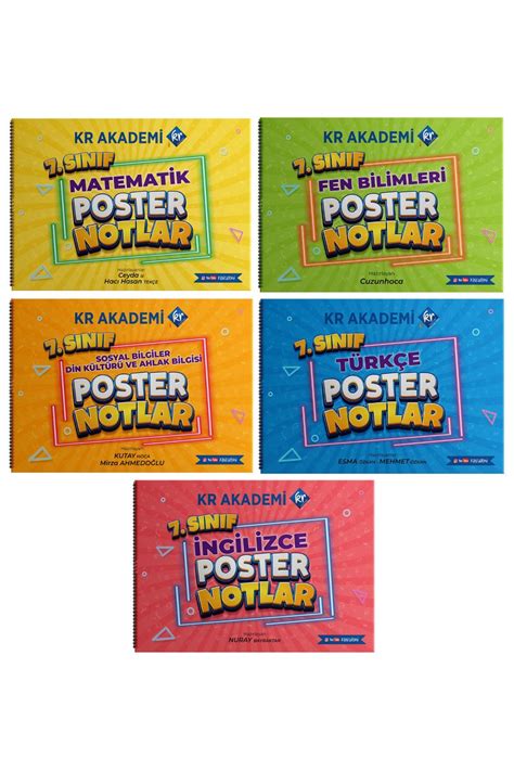 Sınıf Poster Notlar Seti KR Akademi Akm Kitap 57 OFF