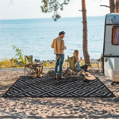 Genimo Outdoor Rug For Patio Clearance6x9 Waterproof Matreversible