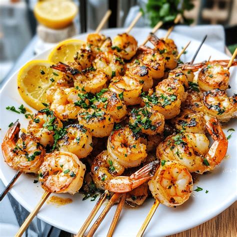 Garlic Butter Shrimp Skewers Recipe My Delight Recipes