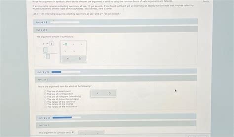 Solved Write The Argument In Symbols Then Decide Whether