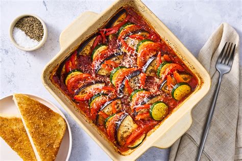 Ratatouille Bake And Garlic Bread Recipe Hellofresh