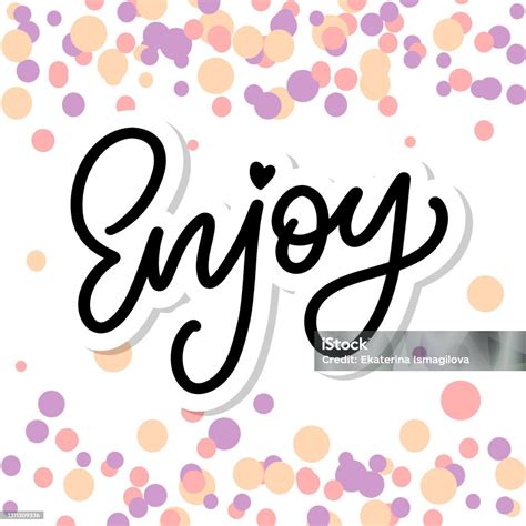 슬로건 비문을 즐길 수 있습니다 서예가 있는 인사말 카드 손으로 그린 글자 디자인 사진 오버레이 배너 포스터 또는 의류 디자인용 타이포그래피 격리된 벡터 요소입니다 메시지에