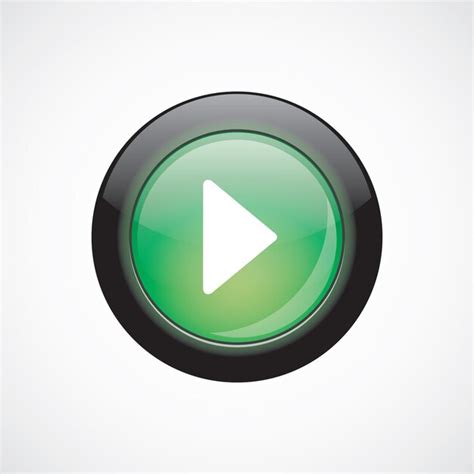 Icono De Signo De Reproducci N N Verde Brillante N Del Sitio