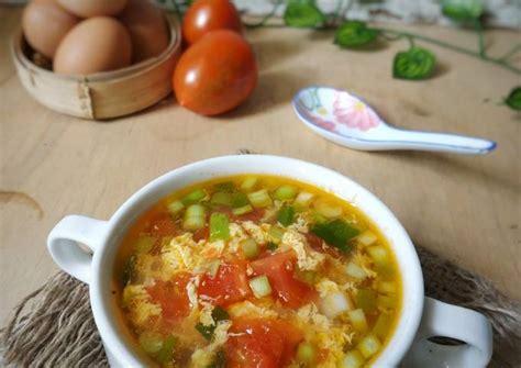 Resep Sup Telur Tomat Tan Hua Tang Oleh Tri Yunianti Cookpad