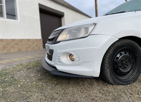 Сплиттер / Губа — Lada Гранта (1G), 1,6 л, 2012 года | тюнинг | DRIVE2