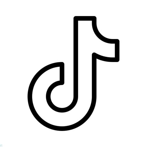 دانلود آیکون تیک تاک استایل خطی مشکی با فرمت Png