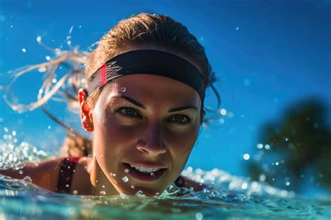 Premium Photo Precision Swimming In A Sparkling Clear Pool
